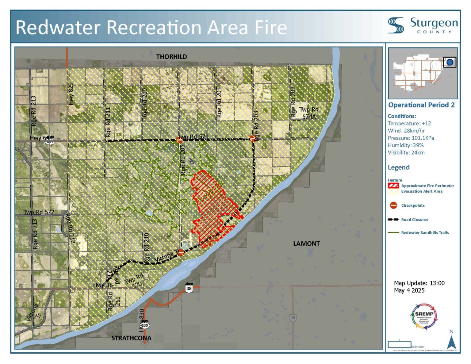 Active Fire: Redwater Recreation Area – Sturgeon County